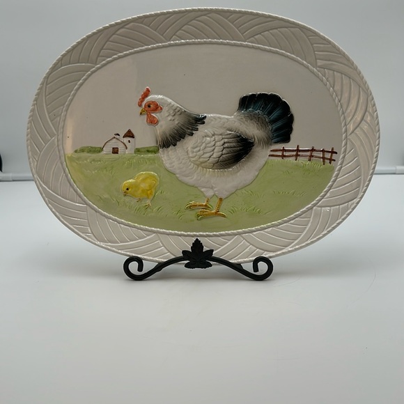 Otagiri | Dining | Otagiri Vintage Rooster With Chick Platter Tray ...